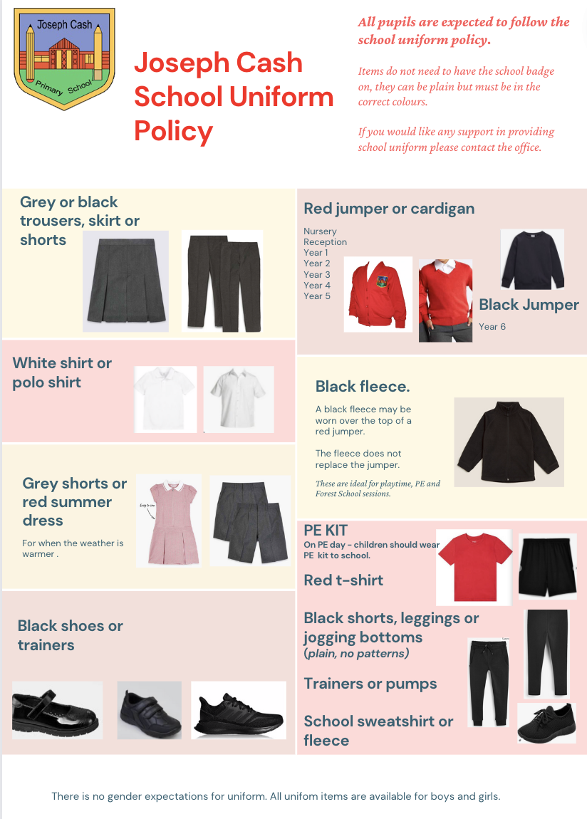 Joseph Cash Primary - School Uniform
